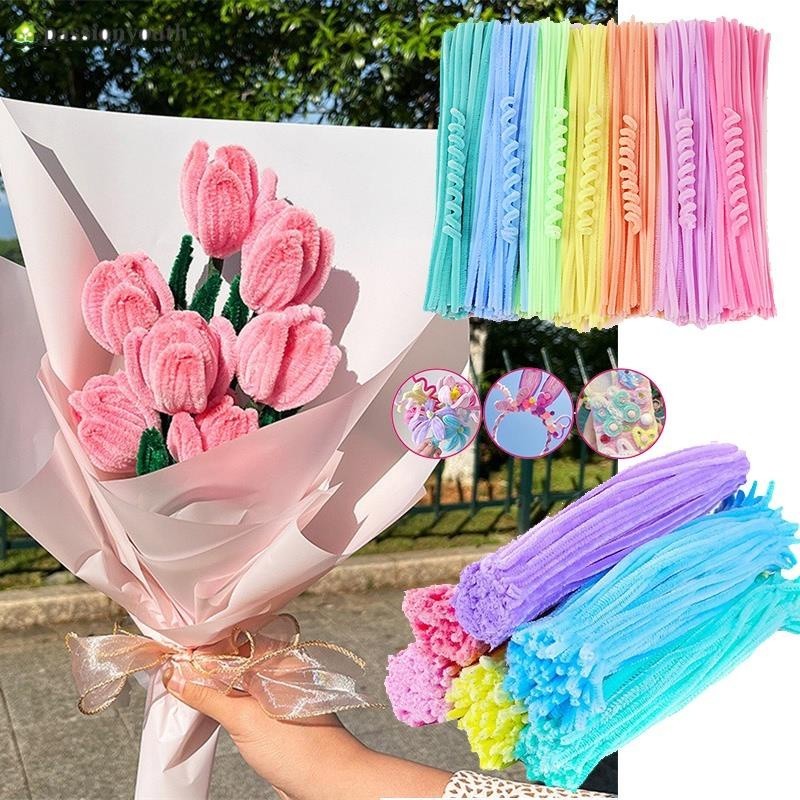 100 pcs Twist Bar Chenille Stems anvil Wire craft Pipe Toys DIY Strips ...