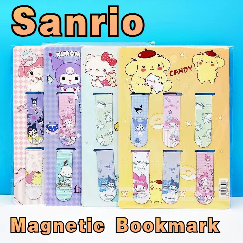 6pcs Cartoon Sanrio Magnetic Bookmark Kawaii Cinnamoroll Kuromi My ...