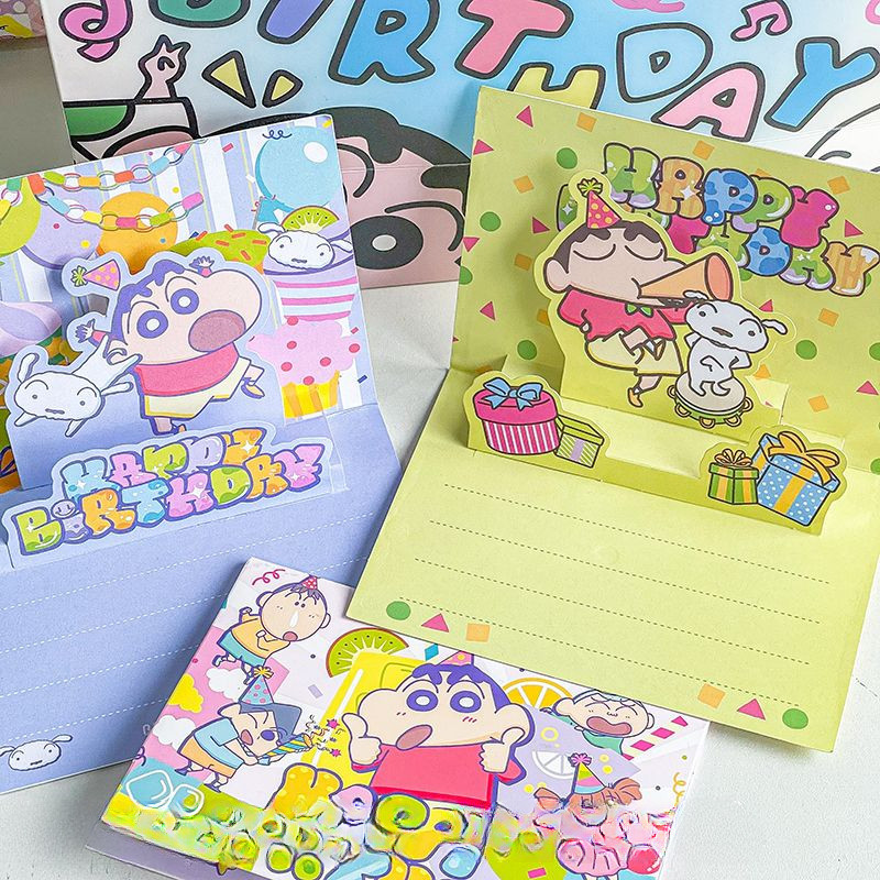 Crayon Shin-chan Greeting Card Birthday Card Festival Greeting Cards ...
