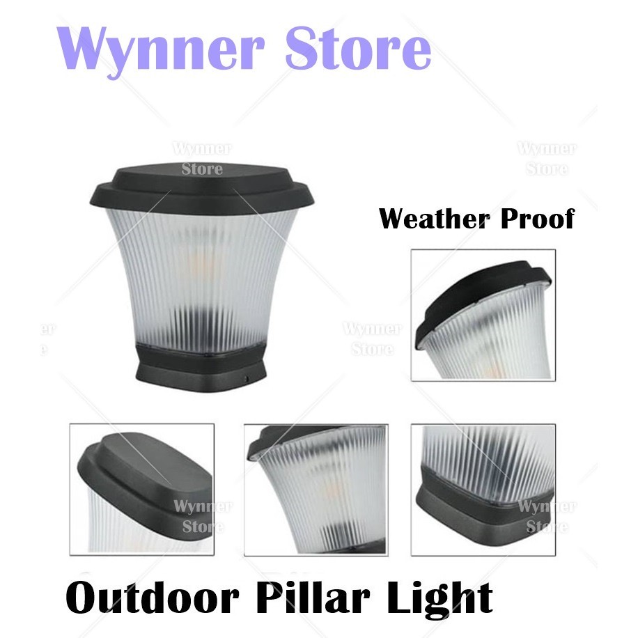 [Outdoor Pillar Light] Gate Lamp Weather Proof IP65 Gate Light Garden ...