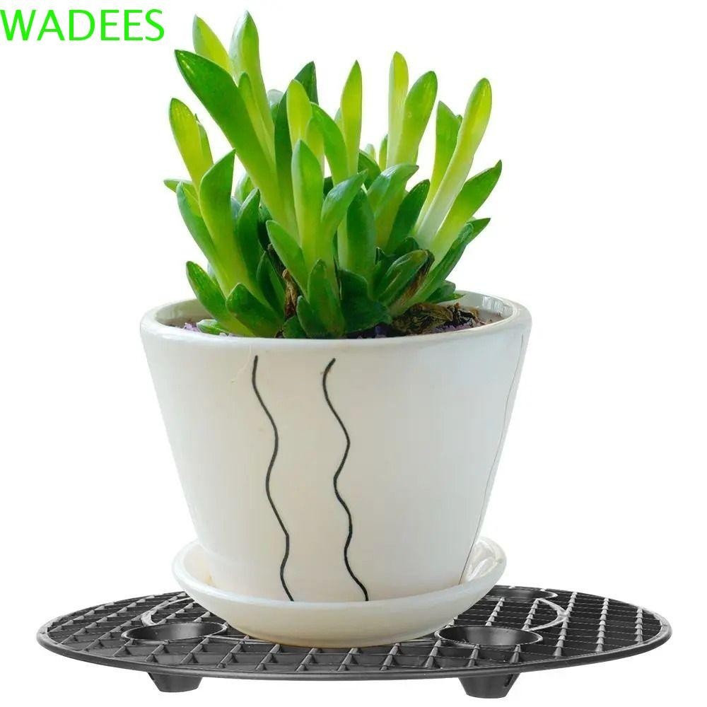 WADEES Flower Pot Tray, Durable Round Plant Level Pot Elevator, Floor ...