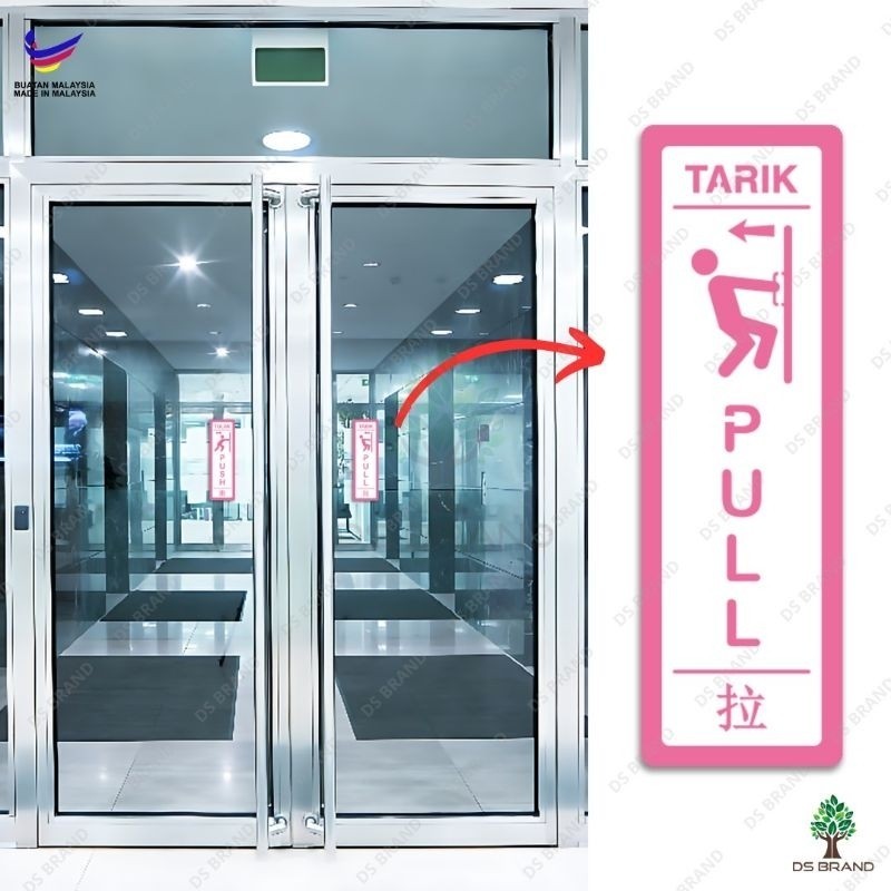 [SHIP 24H] 2 Layer Push & Pull Sign Modern Door Signage / Tolak & Tarik ...
