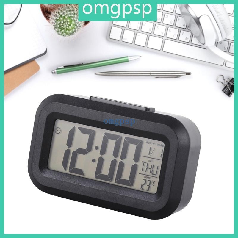 OMG Table Clocks with Temperature Calendar Week Display Electronic LED ...
