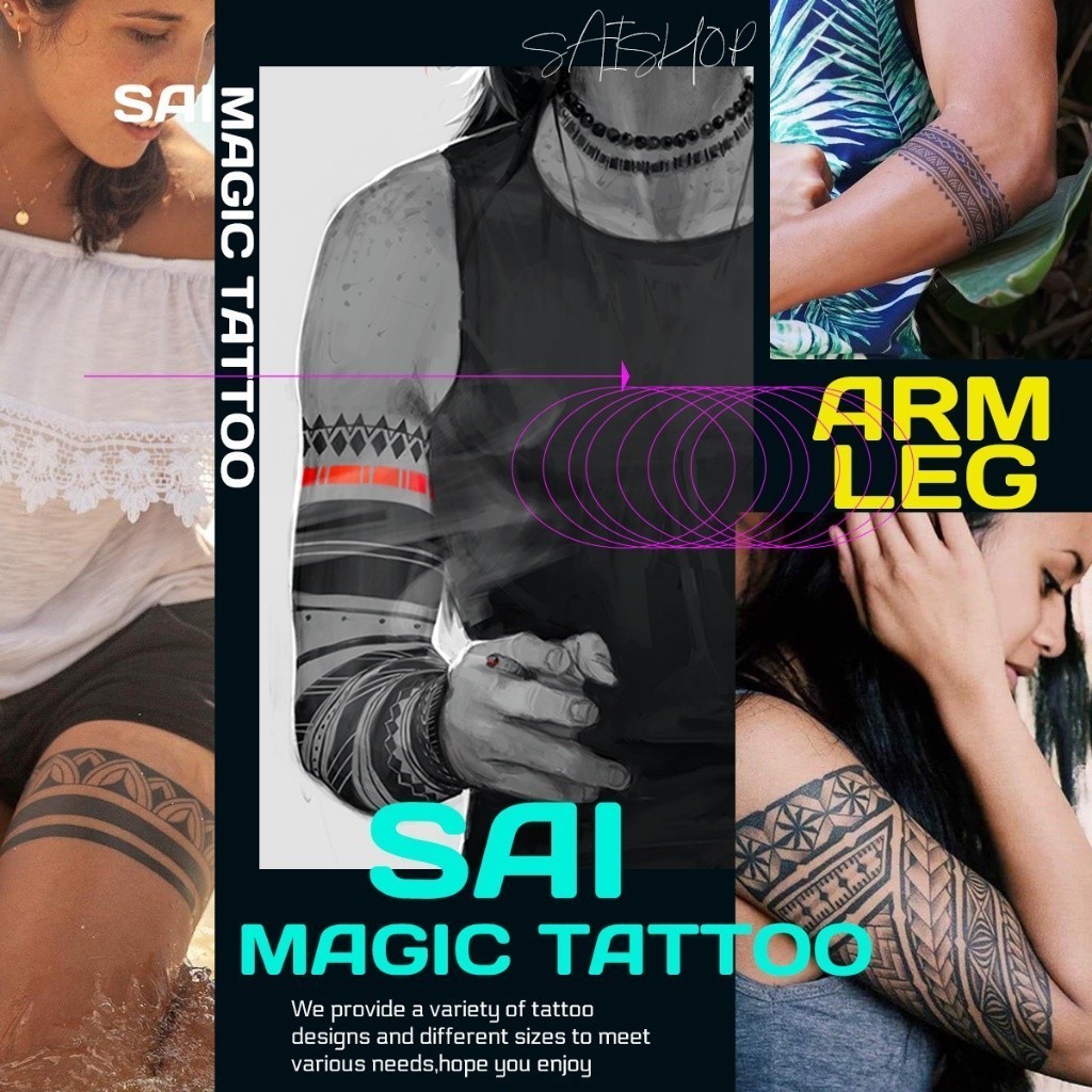 SAI MAGIC TATTOO Lasts To 2 Weeks Tattoo Sticker Waterproof Long ...