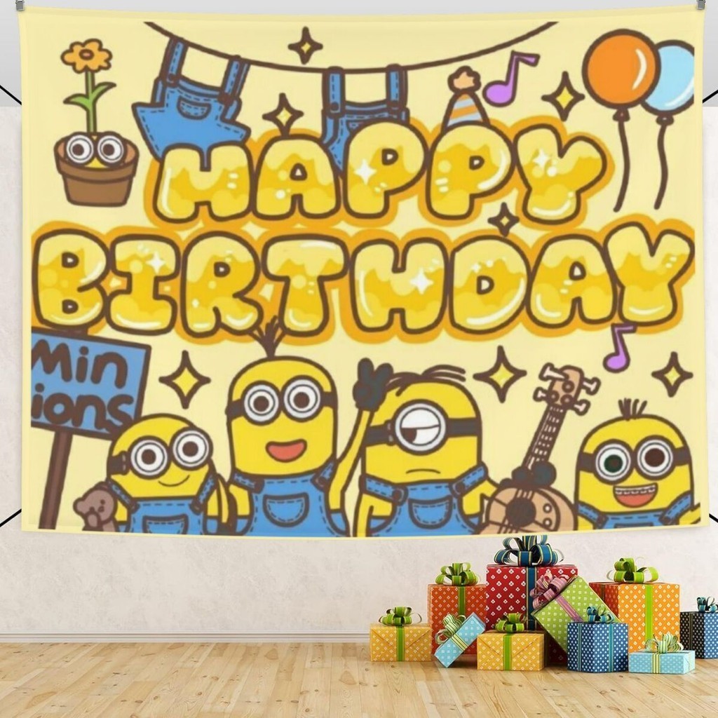 Minions Backdrops Banners Newborn Baby Shower Birthday Party ...