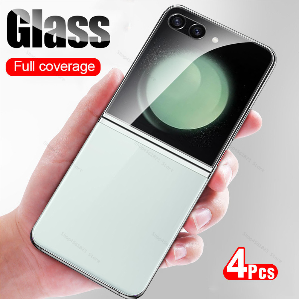 1-4Pcs For Samsung Galaxy Z Flip 6 5G 2024 Back Screen Glass Tempered ...