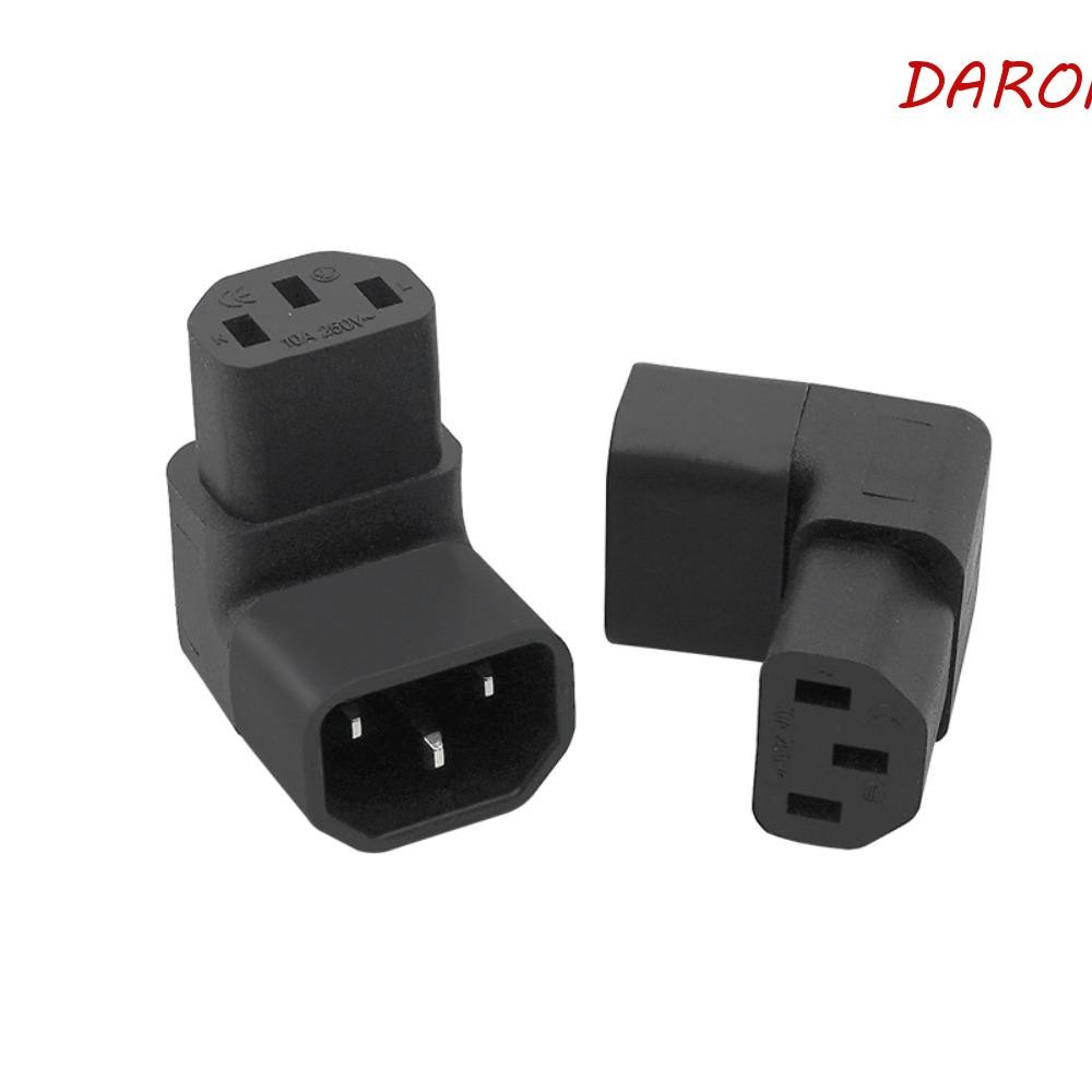 DARON Power Adapter C14-C13 C13 Female 10A 3Pin Corner Plug Conversion ...