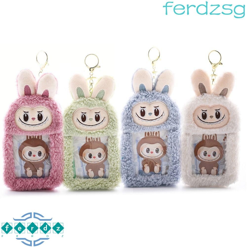 JENNIFERDZSG Labubu Plush Stuffed Doll, Mokoko Fluffy Plush Labubu Card ...
