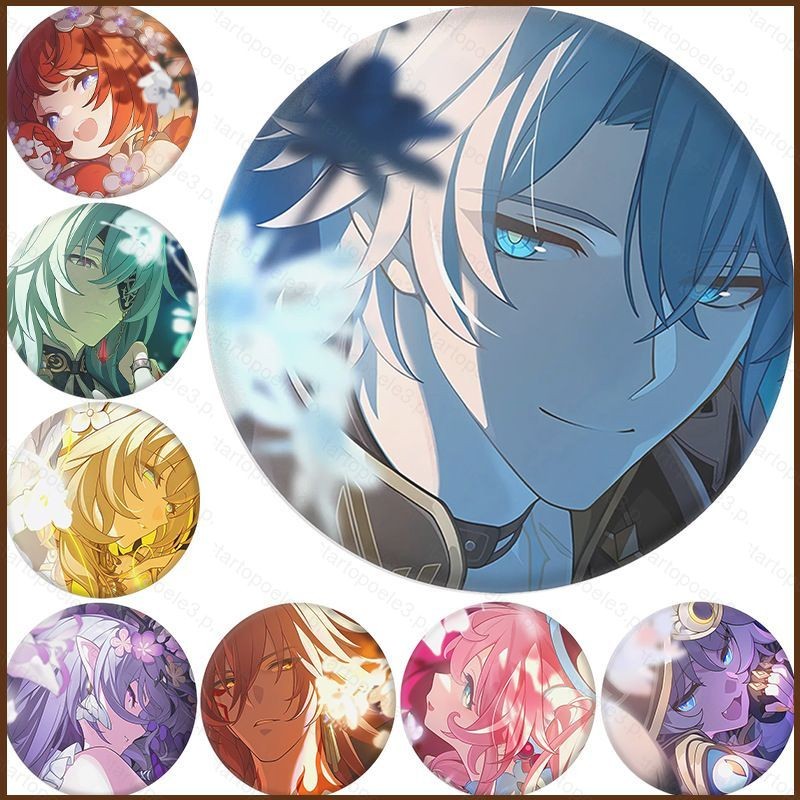 Ellen Honkai Star Rail Himeko AMPHOREUS Tinplate Badge Bar Mirror ...