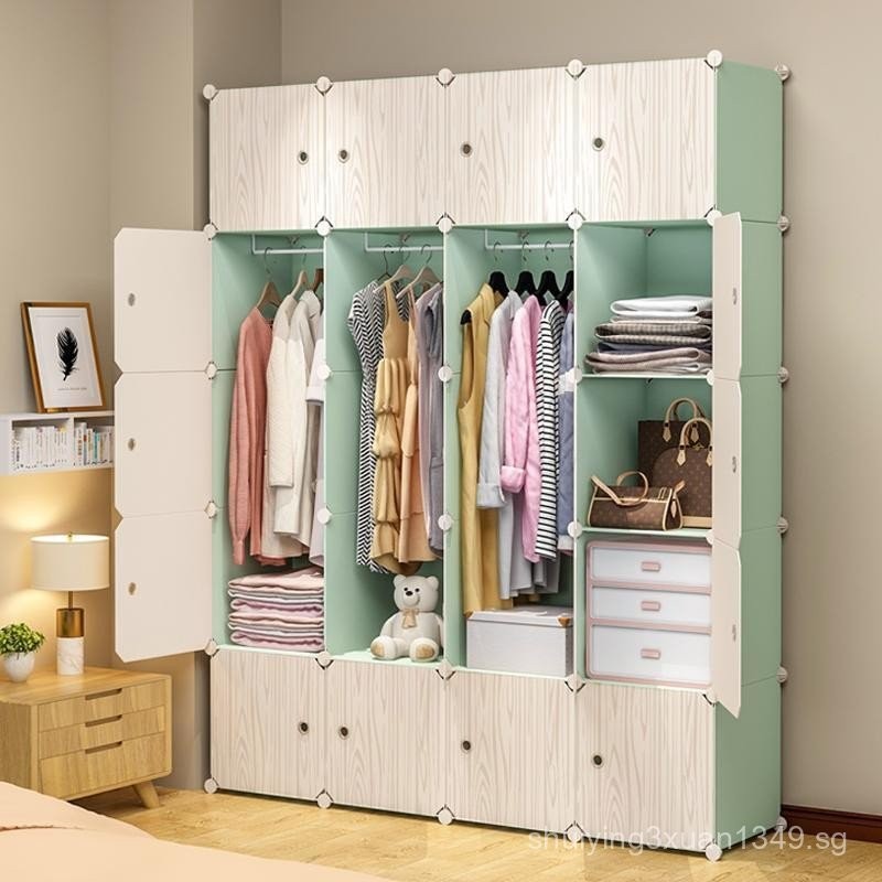 Simple Wardrobe Assembly Wardrobe Home Plastic Bedroom Clothes Storage ...