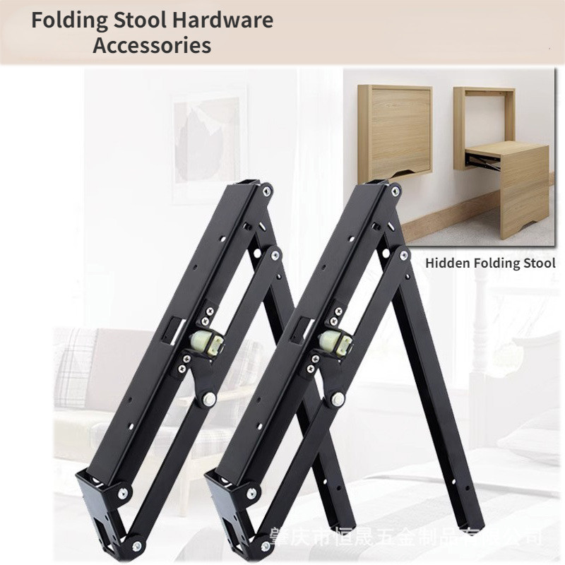 Hidden Folding Stool Hardware Damping Buffer Folding Shoe Cabinet Hinge ...