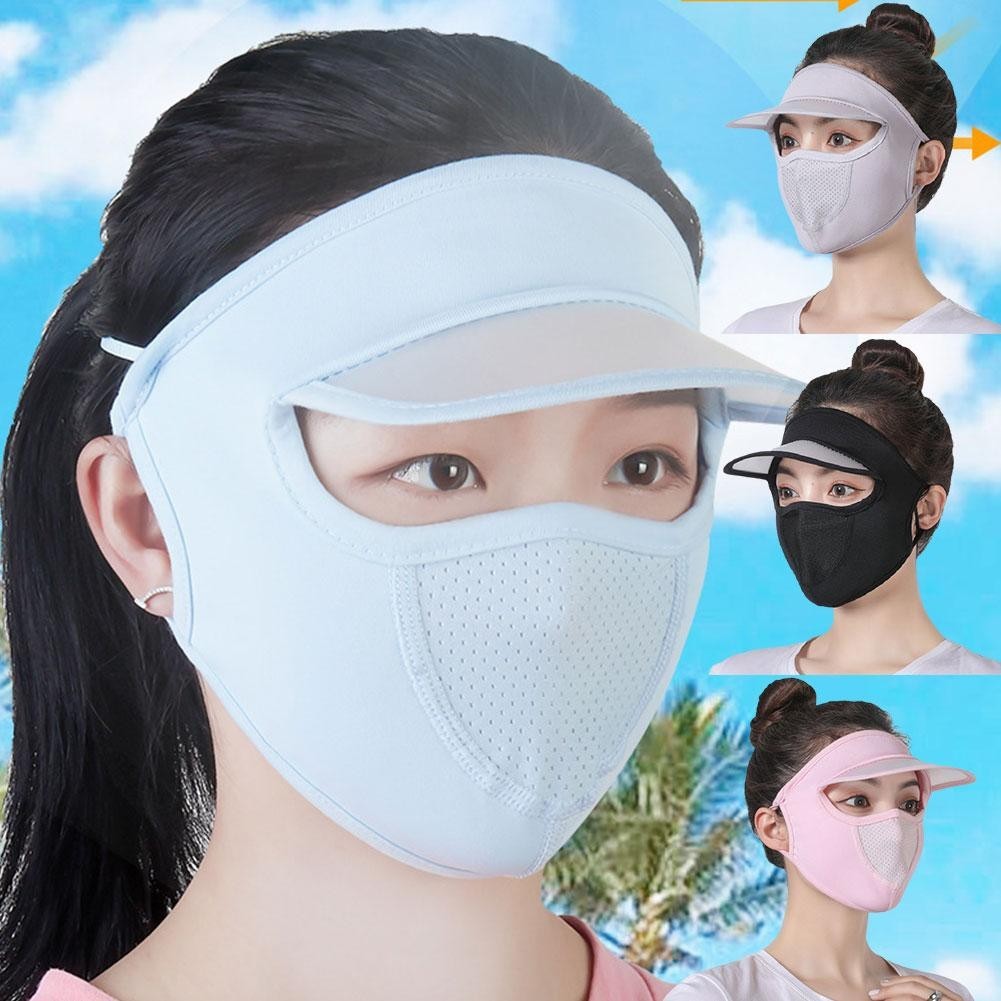 Summer Sun Resistant Masks Cap For Women Cooling And Breathable Silk Uv ...