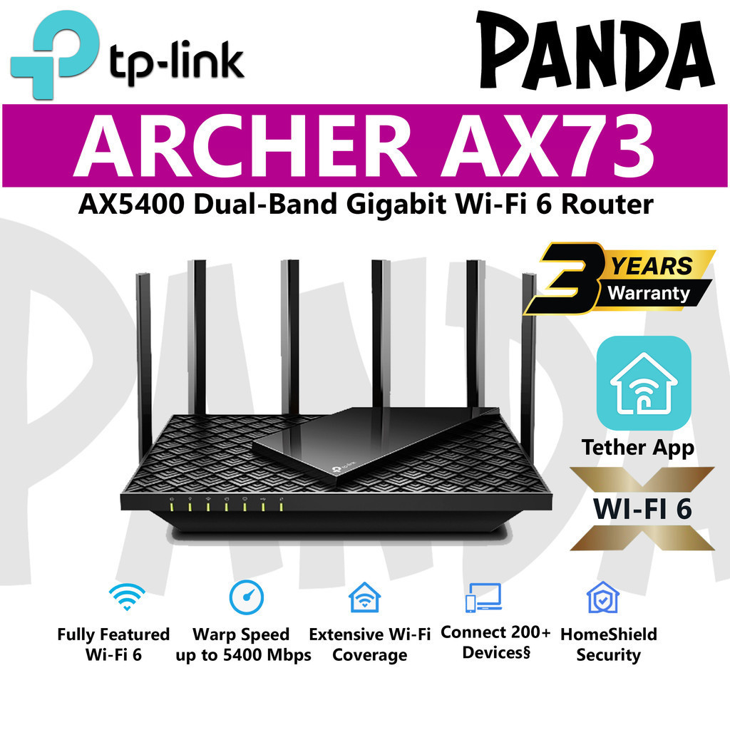TP-Link AX5400 Dual-Band Gigabit Wi-Fi 6 Router (Archer AX73) | Shopee ...