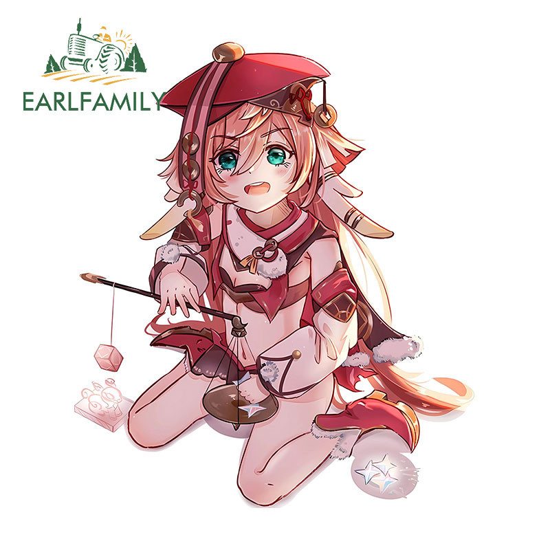 EARLFAMILY 13cm x 11.2cm Genshin Impact Car Sticker Interesting Amusing ...
