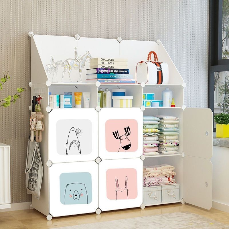 Simple Child Storage Cabinet Wardrobe Cloth Multifunctional Baby and ...