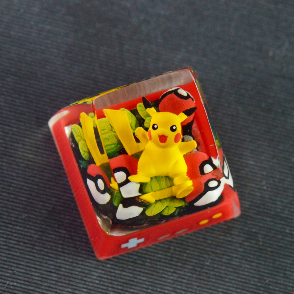 Pokemon Drip-glue Keycap PBT Pikachu Gengar Psyduck Squirtle Bulbasaur ...
