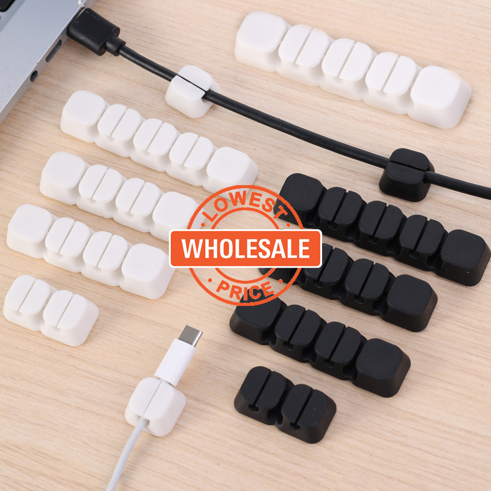[ Wholesale ]Cable Cord Wire Organizer - Silicone, Self Adhesive, Multi Style - Desktop Tidy ...