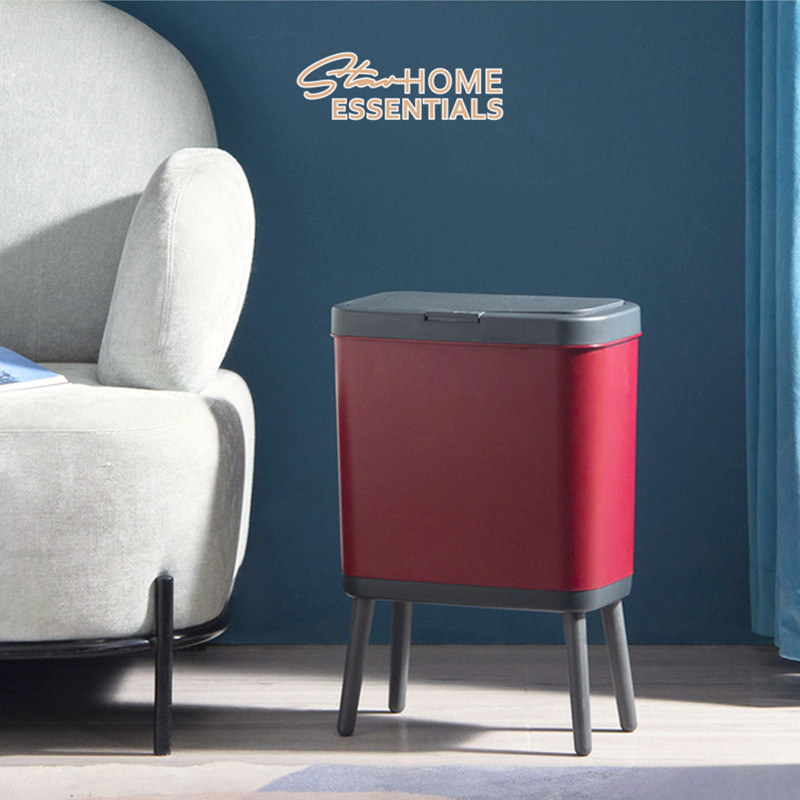 Star Home Essentials - High Legs Indoor Dustbin with Lid, Legs Raised ...