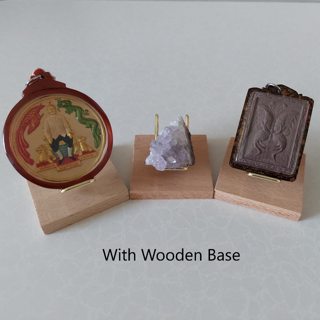 Wooden Metallic Amulet Display Stand For Thai Amulets, Pendants and ...