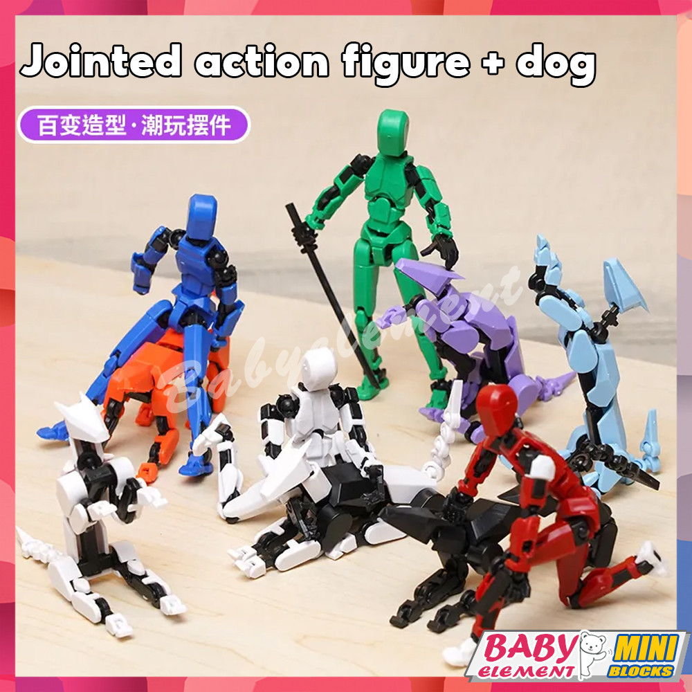 3D Articulated Man 13 Style Lucky Doll with Multiple Joint Movable Toys ...