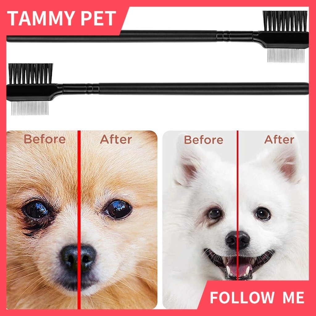 SG Shipment Tear Stain Remover Comb Dog Flea Comb Double-Sided Dog Eye ...