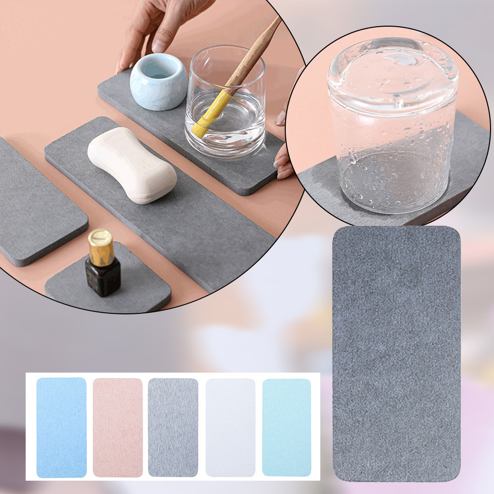6.3 * 3in Absorbent Diatomite Drink Coasters Water Absorbing Stone Tray ...