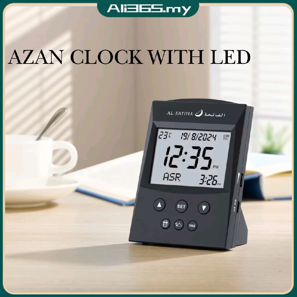 2025 New Arrival Digital Azan LCD Desk Table Clock Muslim Athan Watch ...