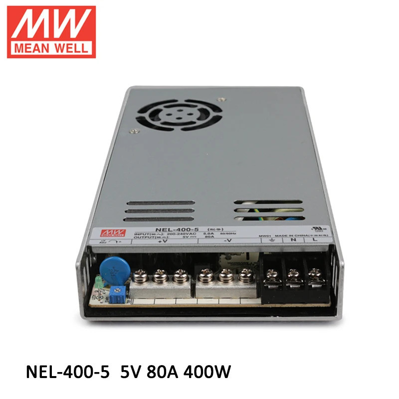 MEAN WELL NEL-400-5 80A 5V DC LED Display Power Supply Conformal coated ...