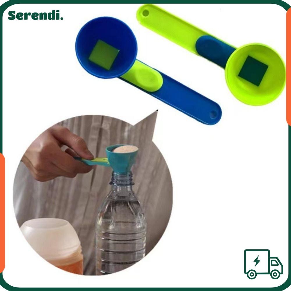SERENDI Sliding Scoop Funnel, Reusable Plastic Coffee Scoop Funnel ...