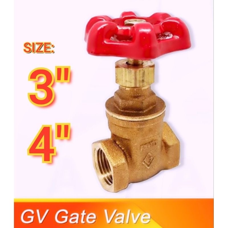 SOLID BRASS BALL VALVE HEAVY DUTY GREAT VOLUME (GV) 3", 4" PATAYAN NG ...