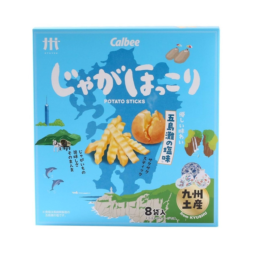 Calbee Jaga Hokkori Goto Sea Salt Flavor 18g x 8 bags 【Japanese Snack ...