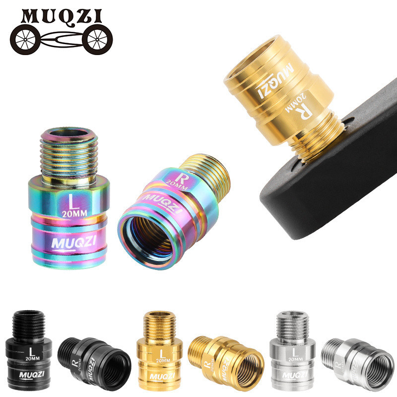 MUQZI Titanium Pedal Extender 20mm For 9/16 MTB Thread Pedal Extender Bike Pedal Extended ...