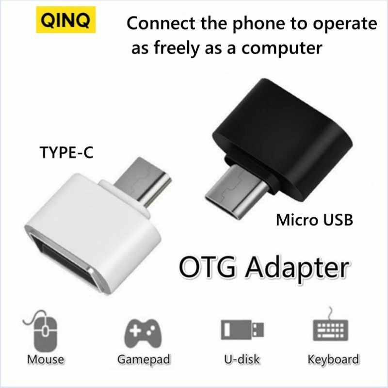 Ready Stock QINQ USB Micro USB/ Type-C to OTG adapter Converter Port ...