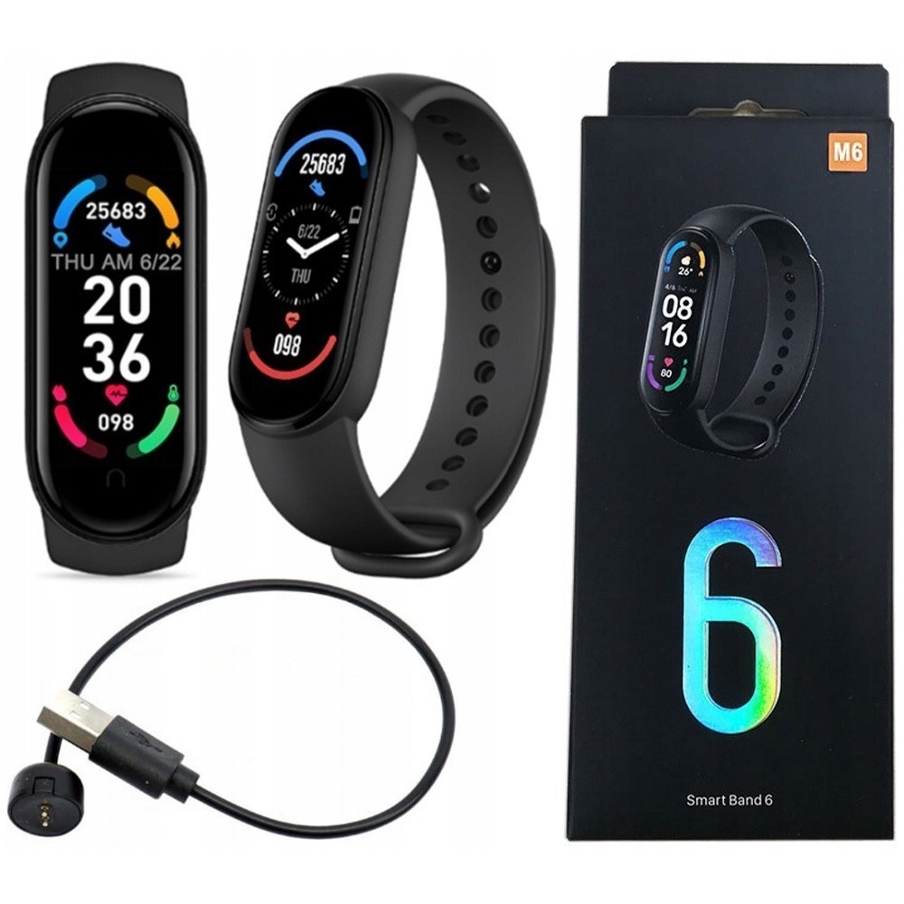 M6 Smart Bracelet Waterproof Smart Band Fitness Tracker Sport | Shopee ...