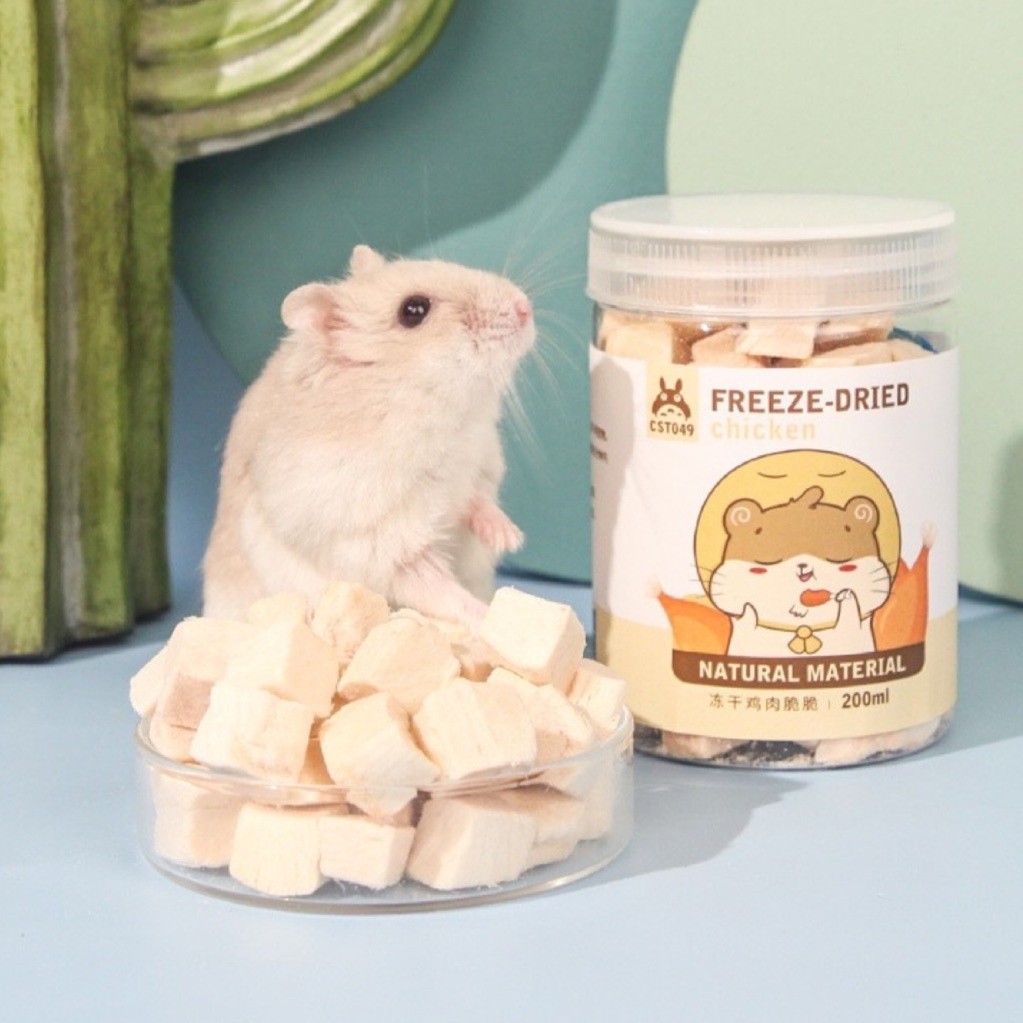 Hamster food, hamster snacks, freeze-dried chicken cubes for hamsters ...