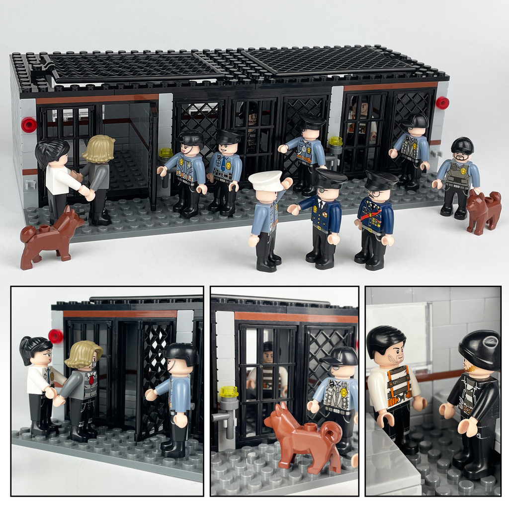 Minifiguresmoc 1602B Prison Cell Prisoner Brigade Model Small Particle ...