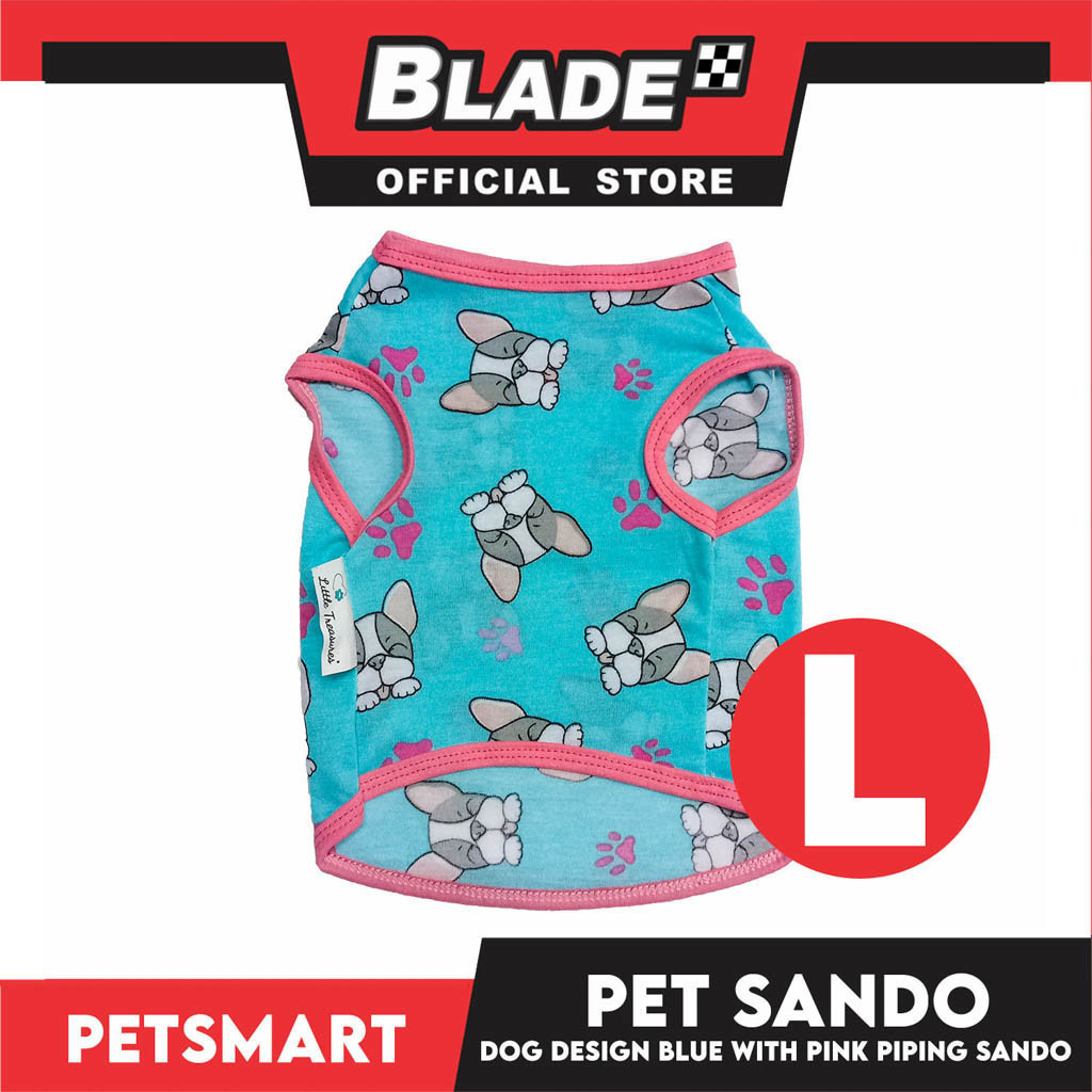 Pet Sando Dog Design Blue with Piping Color, Large Size (DG-CTN196L ...