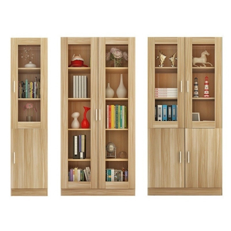 Simple Bookcase Combination Bookshelf Office Wooden Filing Cabinet ...
