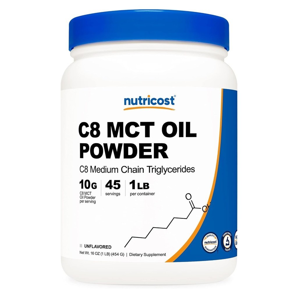Nutricost, C8 MCT Oil Powder, Unflavored, 8.1 oz (453 g) | Shopee Singapore