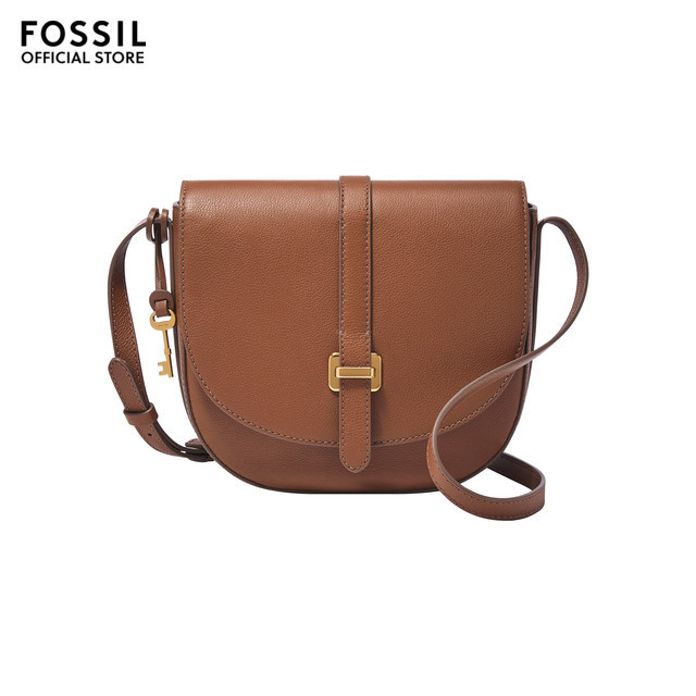 Fossil Women's Emery Brown Leather Crossbody Bag SHB3161210 | Shopee ...