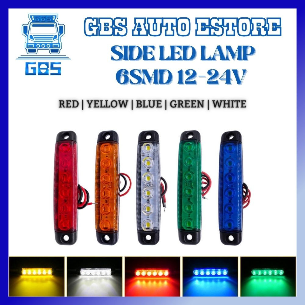 GBS ESTORE 6SMD SIDE LAMP SMALL MARKER LIGHT 12V 24V LAMPU LED KERETA ...