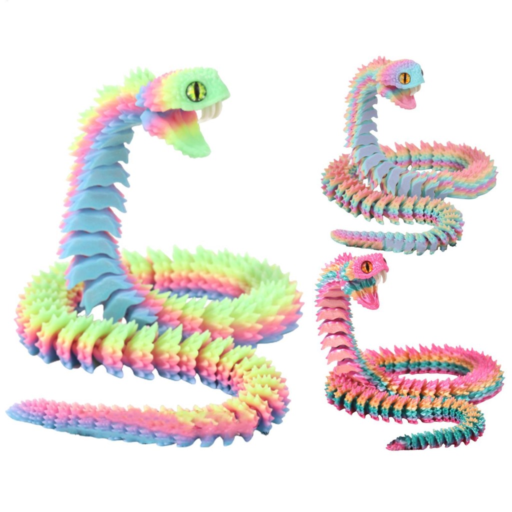 3d Printed Snake Action Figurine 3d Printed Animals Snake Desk Decor ...