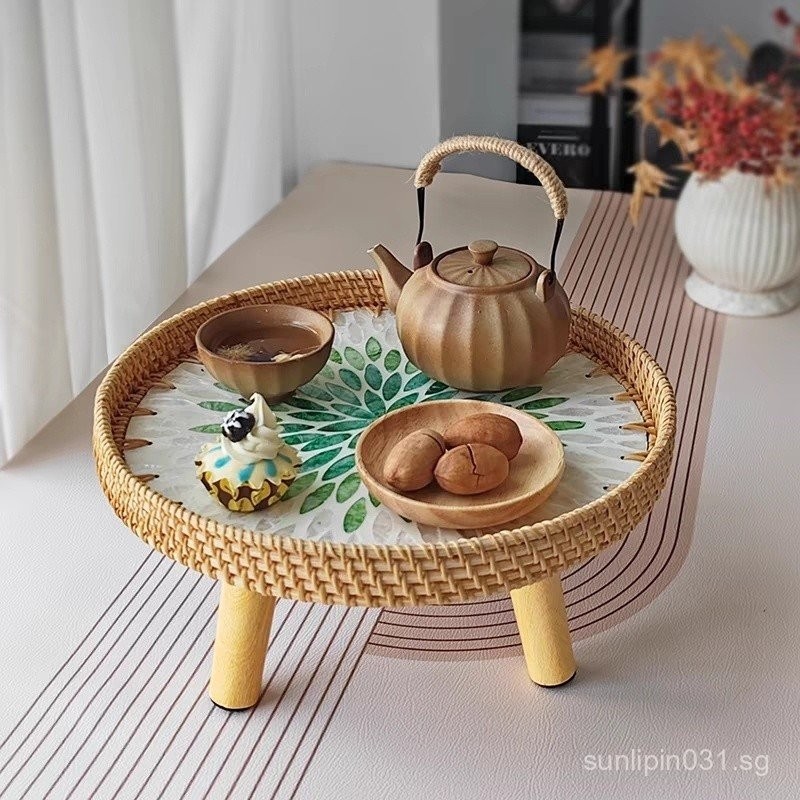[2212People Collection]Nordic Style Handmade Rattan Woven Shell Bay ...
