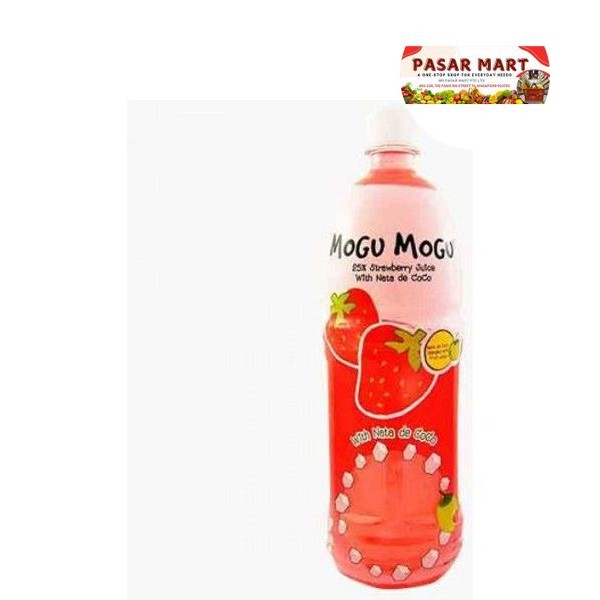 Mogu Mogu Strawberry Juice With Nata De Coco 1000ml | Shopee Singapore