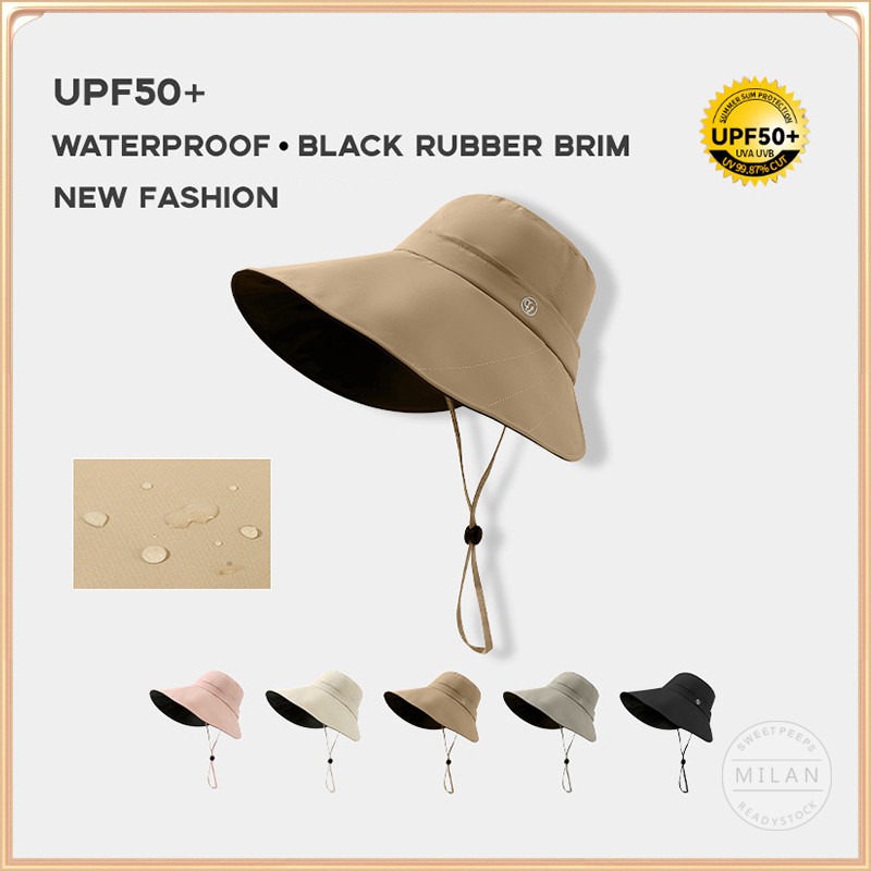 Milan | Big Brim Vinyl Sun Hat Women Summer Outdoor Cycling Sunshade ...