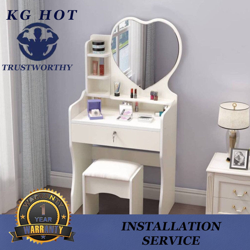 KG HOT Dressing Table Bedroom With Mirror Simple Modern Economy Small ...
