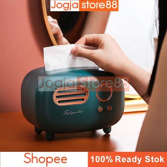 Tissue Box | Retro Radio Design with Quality Materials - Green | Shopee ...