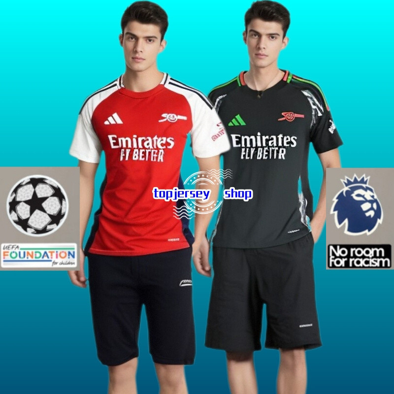 Arsenal FC 2024/25 Home and Away Kits Men's Top Quality Football Shirt ...
