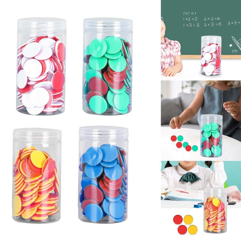 [Homyl478] 100pcs Bi-Color Counters Bingo Chips Math Manipulatives ...