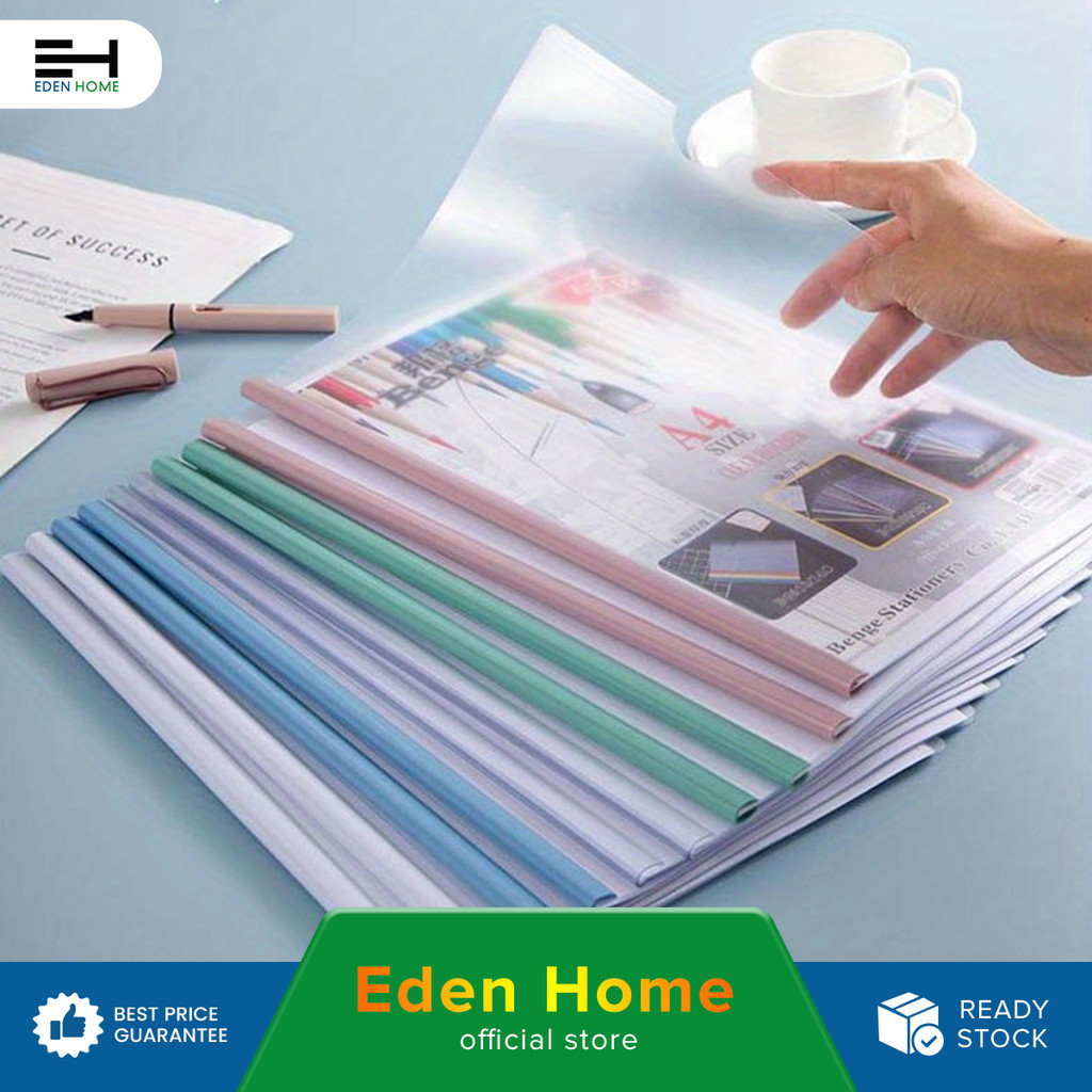 Eden Transparent Colored File Sliding Folder with Pull Rod Plastic A4 ...
